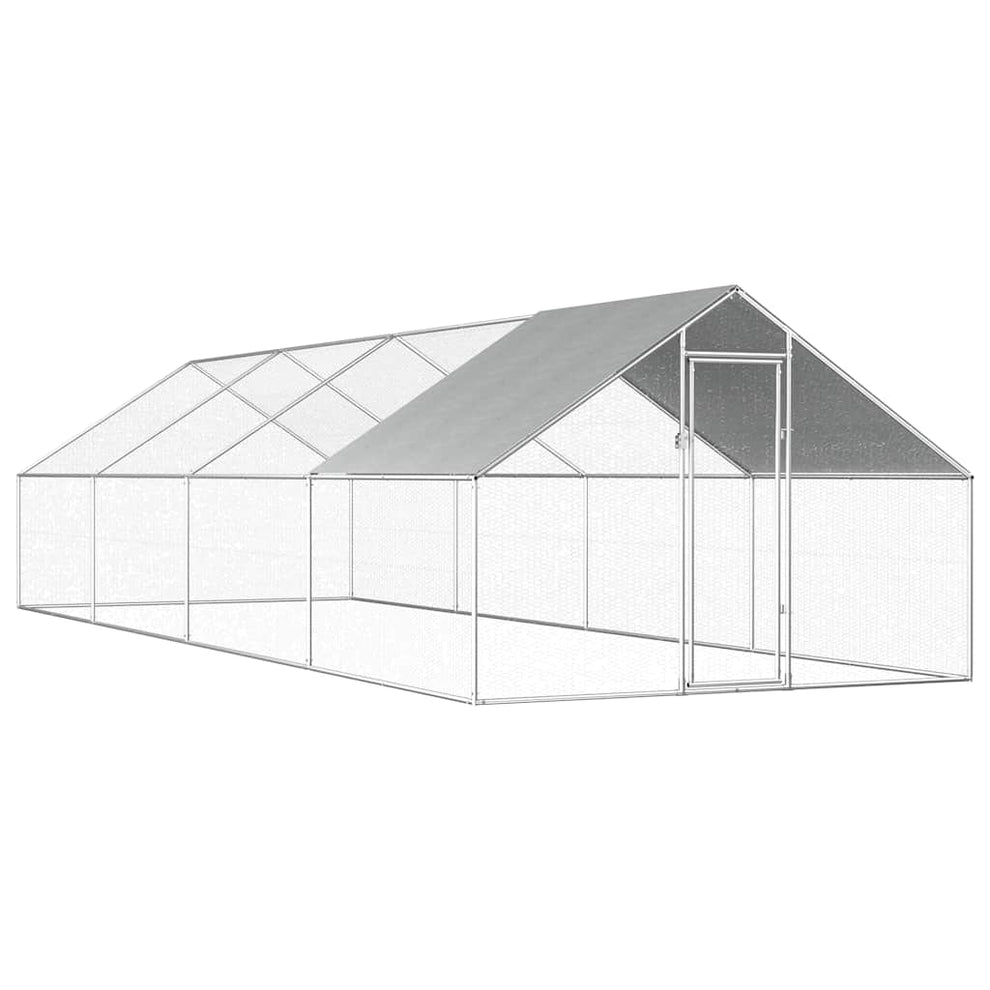 Outdoor Chicken Cage 2.75x8x1.92 m Galvanised Steel – Upclimb Retail Ltd