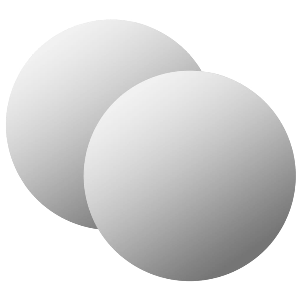 Wall Mirrors 2 pcs 50 cm Round Glass – Upclimb Retail Ltd