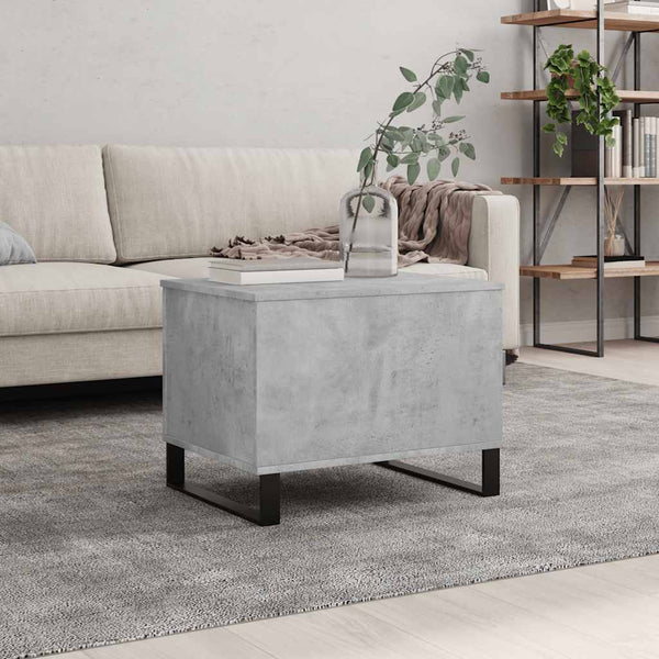 Coffee Table Concrete Grey 60x44.5x45 cm Engineered Wood – Upclimb ...